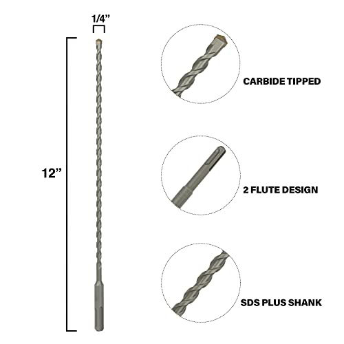 GetUSCart- Sabre Tools 1/4 Inch x 12 Inch SDS Plus Rotary Hammer Drill ...