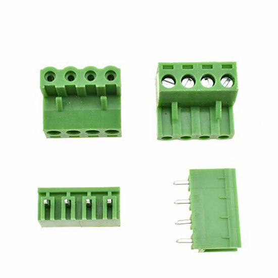 GetUSCart- Hahiyo PCB Screw Male Female 300V 15A Terminal Block Mount ...