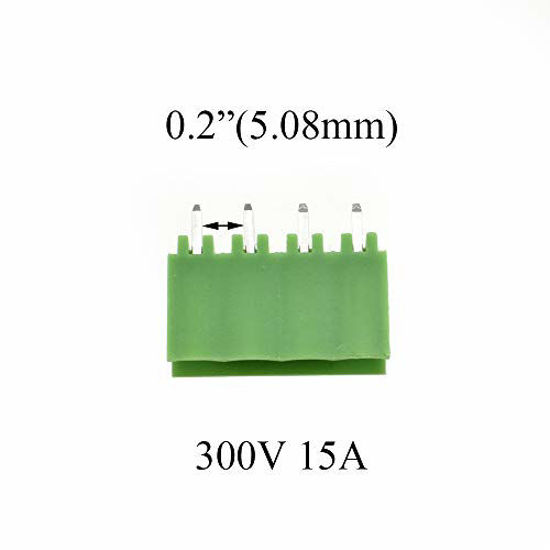 GetUSCart- Hahiyo PCB Screw Male Female 300V 15A Terminal Block Mount ...
