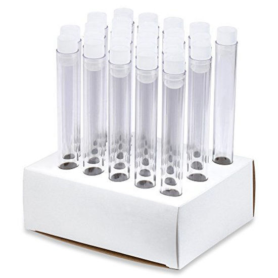 GetUSCart- 16x150mm Polystyrene Test Tubes and Caps, Cardboard Rack ...