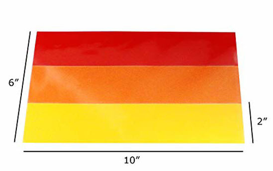 GetUSCart- iJDMTOY 10-Inch Classic Retro Style Tri-Color Stripe Decal ...