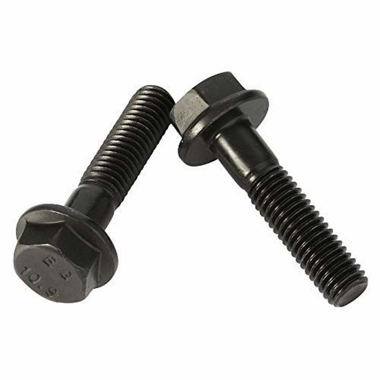 GetUSCart- M8 x 40mm Flanged Hex Head Bolts Flange Hexagon Screws, Half ...