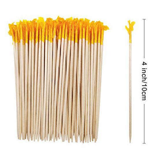 GetUSCart- BLUE TOP Wood Frill Picks Toothpicks 4 Inch Pack 1000 ...