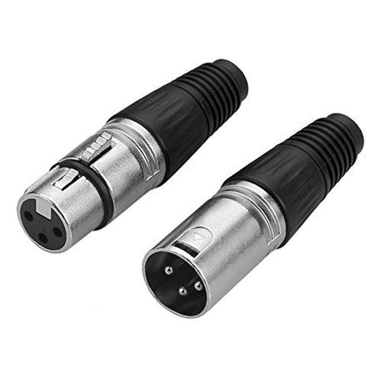 GetUSCart- Eightnoo 2 Male + 2 Female 3 Pin XLR Solder Type Microphone ...