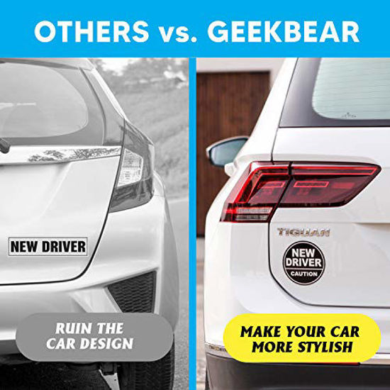 GetUSCart- GEEKBEAR New Driver Magnet for Car (Black/Black) - Student ...