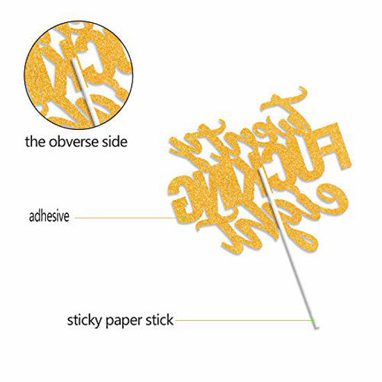 GetUSCart- Twenty Eight Gold Glitter Cake Toppers 28 Years Old 28th ...