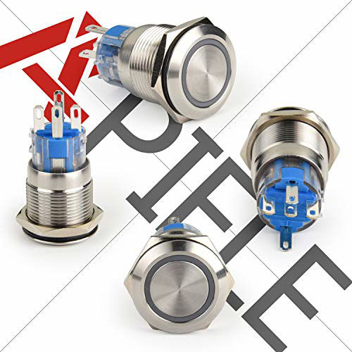 GetUSCart- APIELE 19mm Momentary Push Button Switch On Off Stainless ...