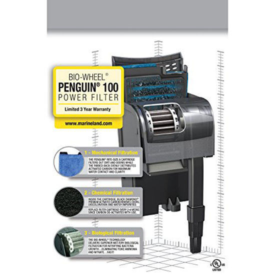 GetUSCart- Marineland Penguin Bio-Wheel Power Filter 100 GPH, Multi ...