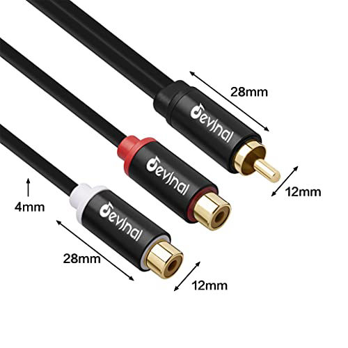 GetUSCart- Devinal RCA Y Cable, 1 Male to 2 Female RCA Splitter ...