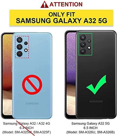 GetUSCart- A32 5G Phone Case, Galaxy A32 5G Case with [2 Pack] Tempered ...