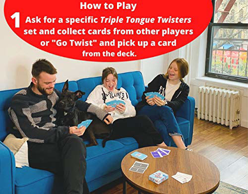 GetUSCart- Triple Tongue Twisters, Card Games for Families with ...