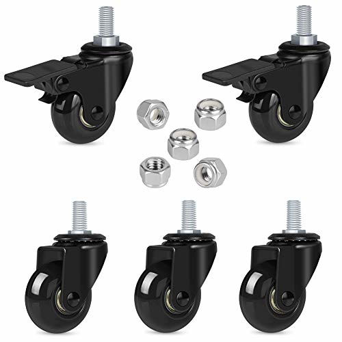 GetUSCart- Hirate 2" Caster Wheel with 3/8"-16UNC Threaded Stem(2 ...