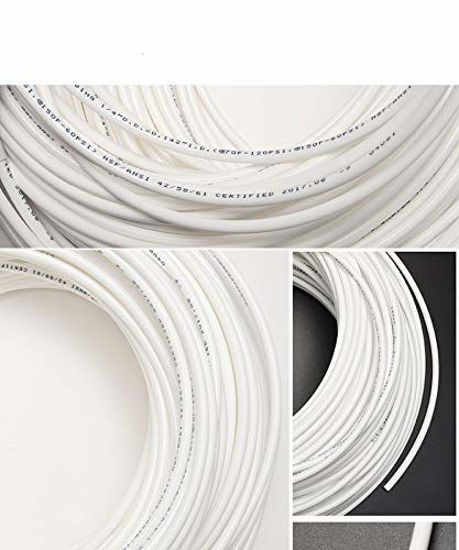 GetUSCart- PureSec White 3/8" RO Tubing at 70°F-120PSI to 150°F-60PSI 1 ...