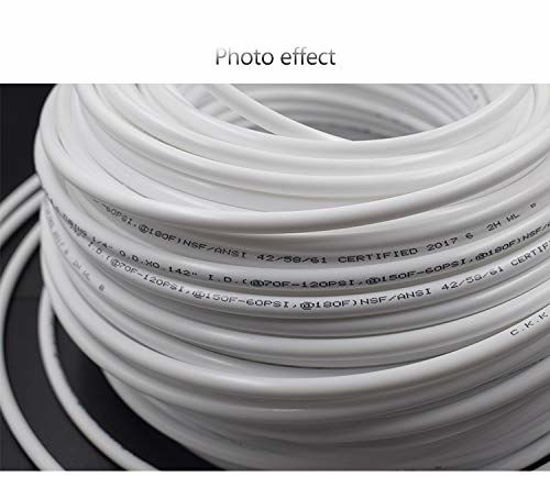 GetUSCart- PureSec White 3/8" RO Tubing at 70°F-120PSI to 150°F-60PSI 1 ...