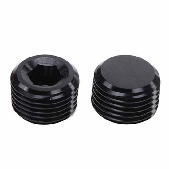 GetUSCart- Aluminum 1/4" NPT Male Socket Allen Head Pipe Plugs, Black ...
