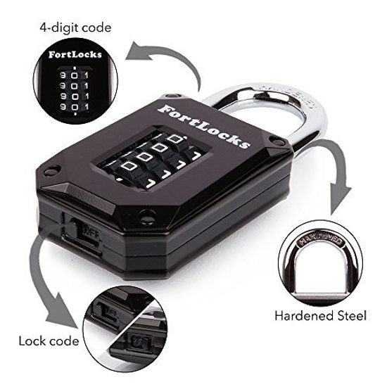 GetUSCart- FortLocks Gym Locker Lock - 4 Digit, Heavy Duty, Hardened ...