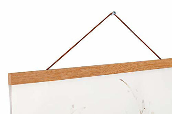 GetUSCart- Magnetic Poster Hanger Frame, Light Wood Wooden Magnet ...