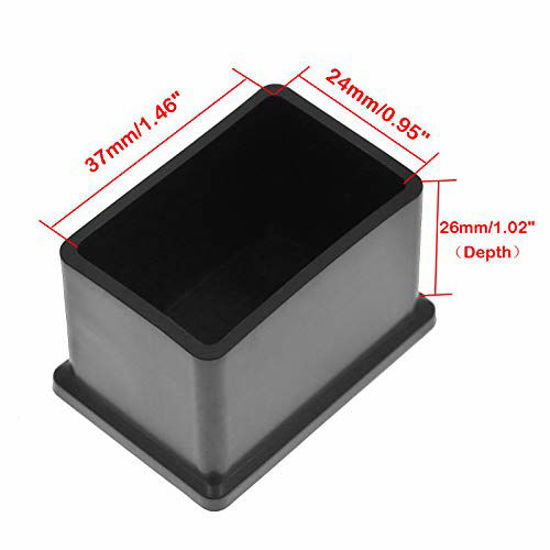 GetUSCart- Bonsicoky 20Pcs Rectangle Rubber Furniture Leg Caps 1" x 1-1 ...