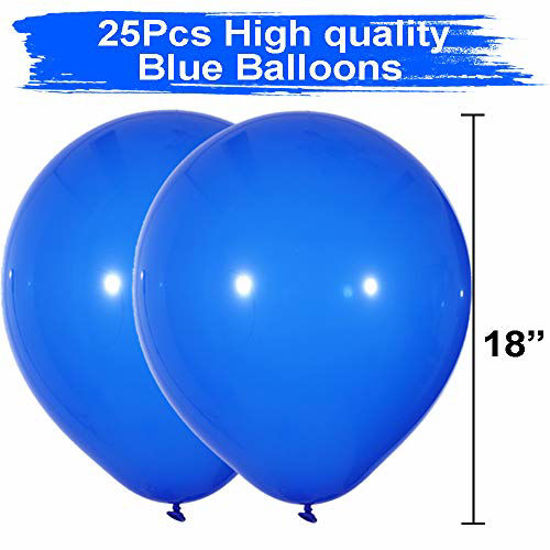 GetUSCart- 25 Packs 18 Inch Blue Big Balloons Thick Latex Balloons for ...