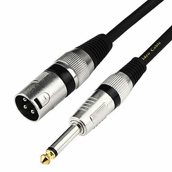 GetUSCart- DISINO Unbalanced 6.35mm(1/4 inch) TS Mono to XLR Male Cable ...