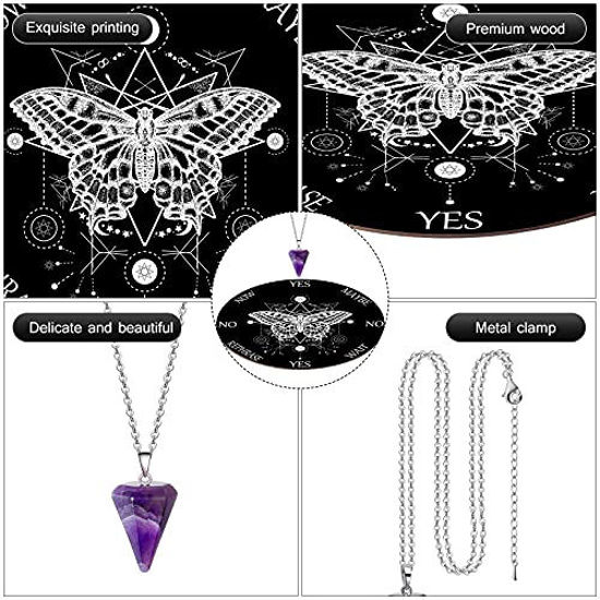 GetUSCart- Butterfly Pendulum Board dowsing Necklace Divination Altar ...