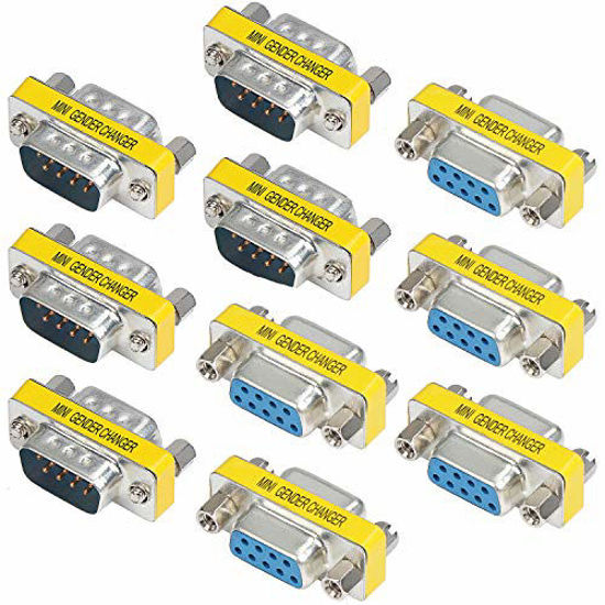 GetUSCart- abcGoodefg 9 Pin RS-232 DB9 Male to Male Female to Female Serial Cable Gender Changer ...