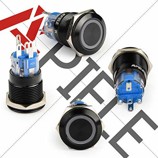 GetUSCart- APIELE 19mm Momentary Push Button Switch On Off Aluminium ...