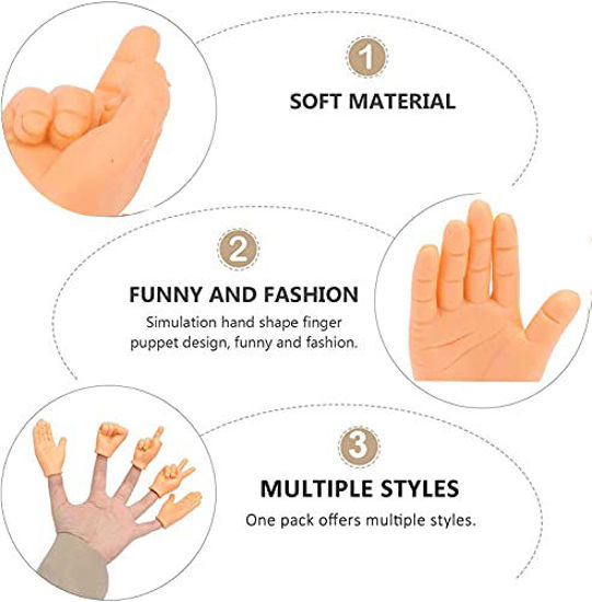 GetUSCart- AQKILO Tiny Hands Miniature Little Hands Finger Puppets Mini ...