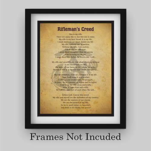 GetUSCart- "Rifleman's Creed" Marine Corps Wall Art Sign -8x10 ...