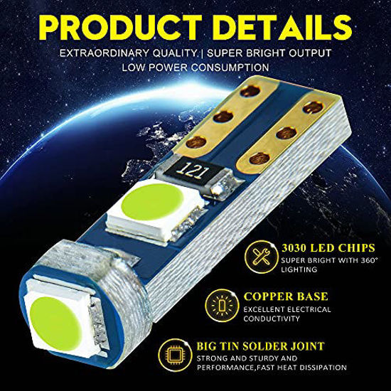 GetUSCart- DODOFUN Ice Blue T5 37 74 LED Bulb with Twist Lock Socket ...