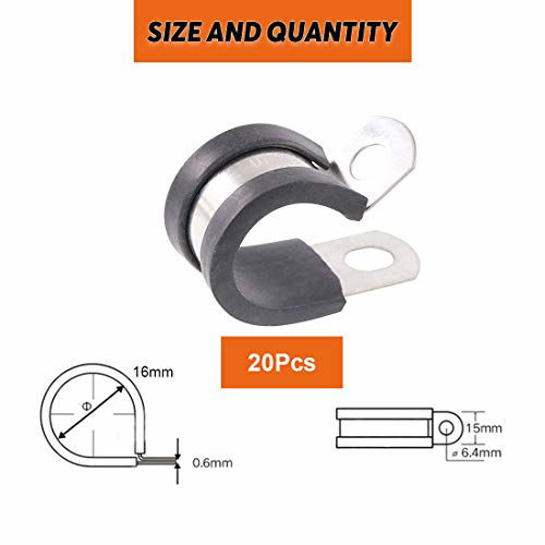 GetUSCart- Keadic 20Pcs 5/8" (16mm) Cable Clamp Rubber Wire Clamps ...