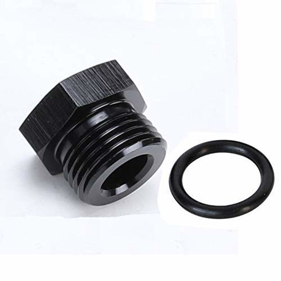 GetUSCart- Black -8 AN AN8 Aluminum Male Flare Plug Fitting with 8AN ...