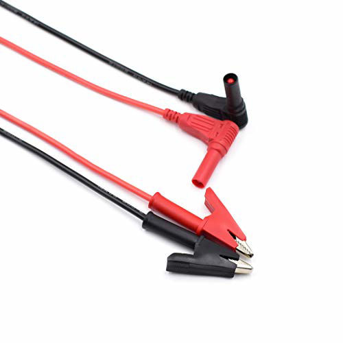 GetUSCart- 14 Gauge Multimeter Test Leads Right Angle Banana Plug to ...