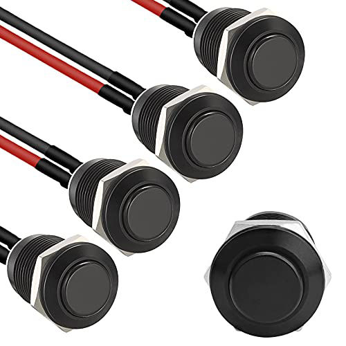 GetUSCart- Starelo 5pcs 12mm Momentary Push Button Switch Black Shell ...
