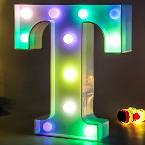 GetUSCart- LED Alphabet Light Up Letter Sign-Colorful Night Light-Party ...