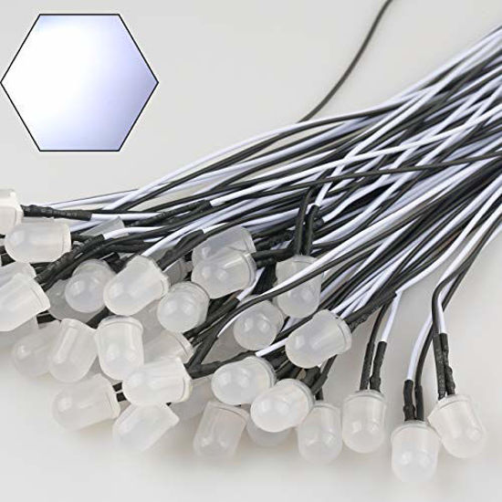 GetUSCart- EDGELEC 50pcs 12 Volt 10mm White LED Lights Emitting Diodes ...