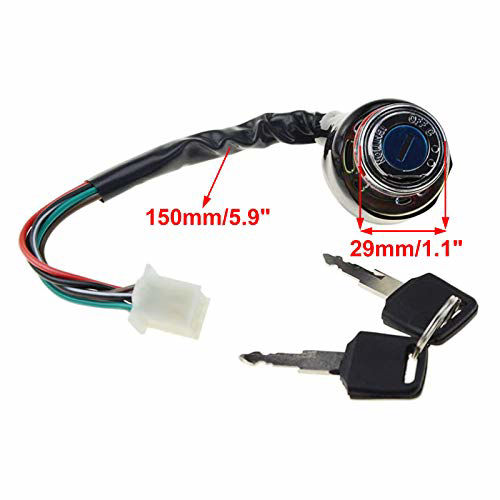 GetUSCart- WOOSTAR 6 Wire Ignition Key Switch On Off 2 Position ...