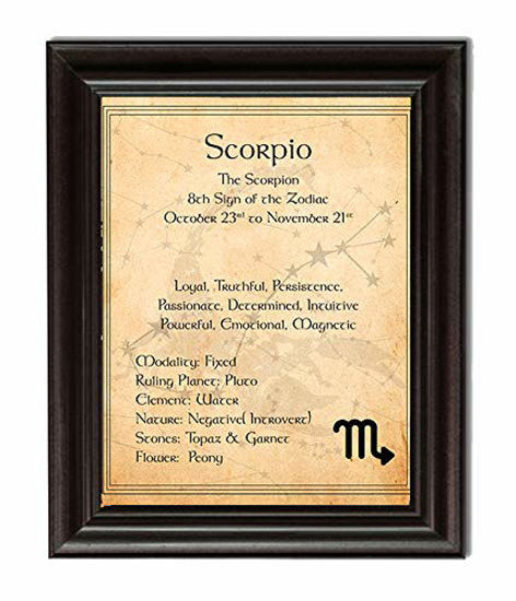 GetUSCart- "Scorpio-The Scorpion" Zodiac Sign Wall Art. 8 x 10" Print ...