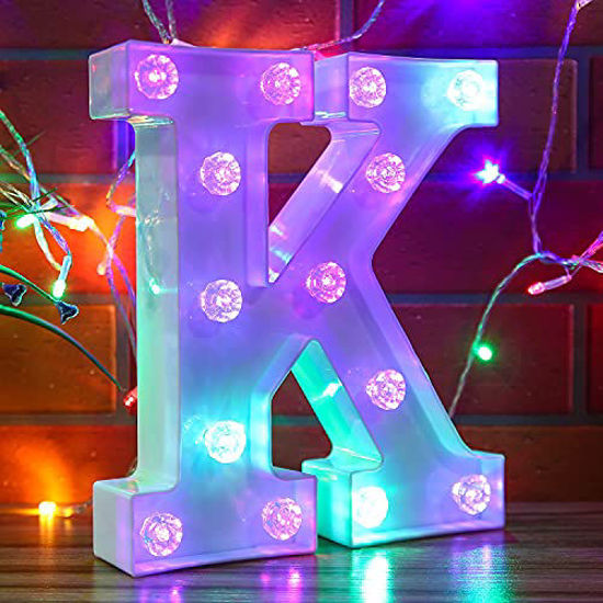 GetUSCart- Colorful LED Marquee Letter Lights Light Up 16color Changing ...