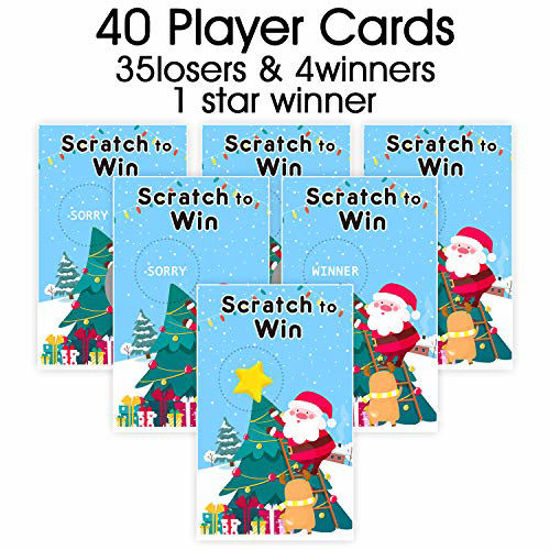GetUSCart- Christmas Scratch Off Cards (40 Pack) Christmas Party Game ...