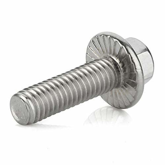 GetUSCart- M6-1.0 x 45mm Flanged Hex Head Bolts Flange Hexagon Screws ...