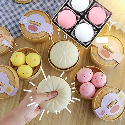 GetUSCart- ZJRUI Dumpling Stress Ball Fidget Toy, Dumpling Squishy ...