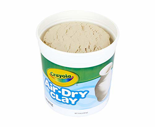 GetUSCart- Crayola Air Dry Clay, Natural White Modeling Clay, 5 Lb Bucket