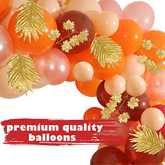 GetUSCart- Fall Balloons Garland Kit,157 Pack Orange Brown Confetti ...