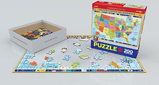 GetUSCart- EuroGraphics Map of the United States of America Jigsaw ...