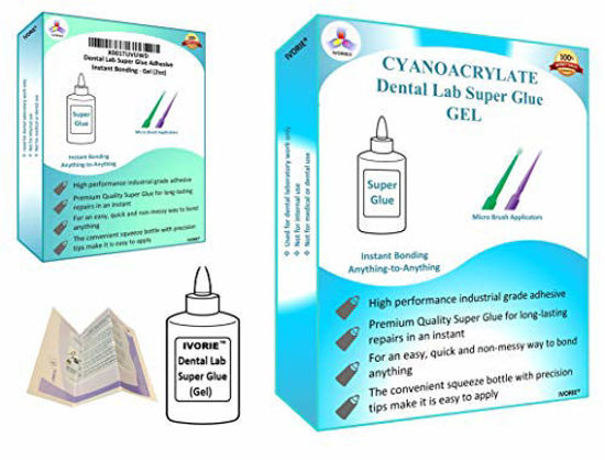 GetUSCart- Dental Lab Super Glue Adhesive Instant Bonding - Gel (2oz)