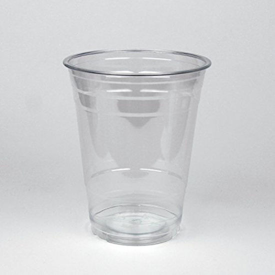 GetUSCart- [50 Pack] 16 oz BPA Free Clear Plastic Cups With Flat ...