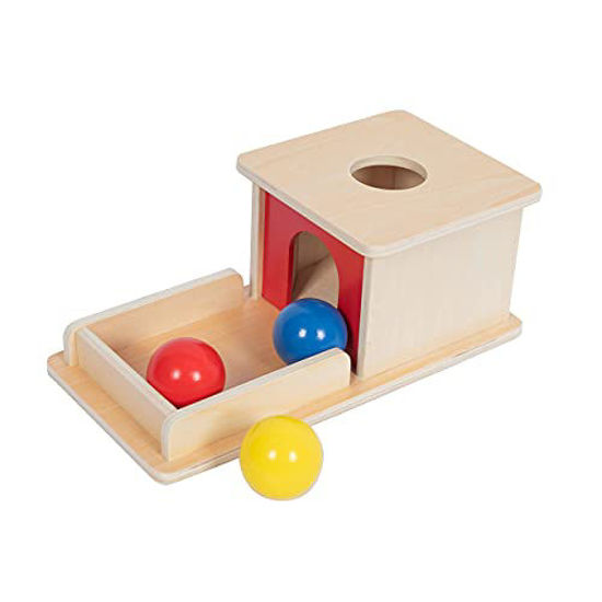 GetUSCart- Adena Montessori Object Permanence Box with Tray Three Balls ...