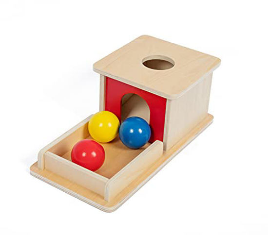 GetUSCart- Adena Montessori Object Permanence Box with Tray Three Balls ...