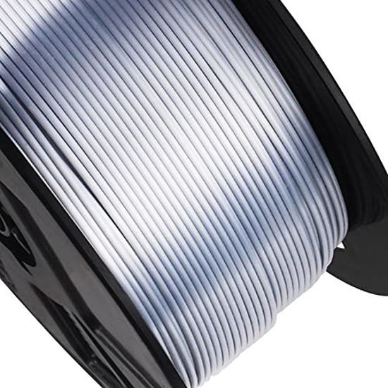 GetUSCart- 1.75mm Silk Pearlescent Metal Silver Shiny PLA Filament, 1kg ...